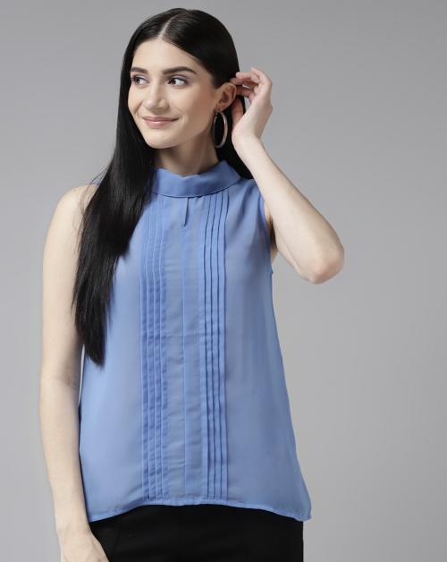 Buy Aarika Womens Blue Color Top Online at Best Prices in India - JioMart.