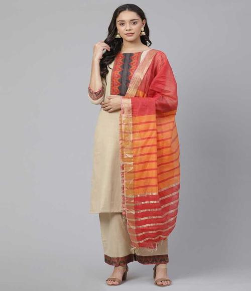 Buy Sitaram Designer Women's Pure Cotton Solid Straight Kurta Palazzo ...