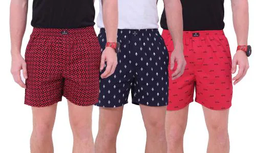 Buy Men Boxer Shorts/ Boxers Back Pocket Printed 10205Large Online at ...