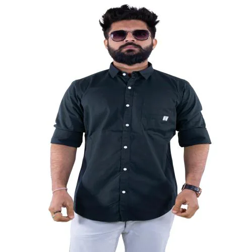 Buy NATAX Solid Plain Casual Shirt for Men, Regular Fit Shirt, 100% ...