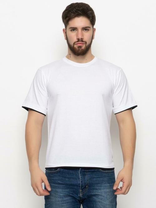 Buy EMERALD APPAREL TRADING Solid Men White T-Shirt Online at Best ...
