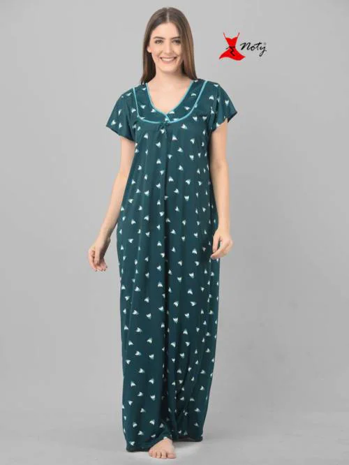 Buy Noty Women's- Nighty/Maxi/Gown/Nightdress/Nightwear- Serena Fabric ...