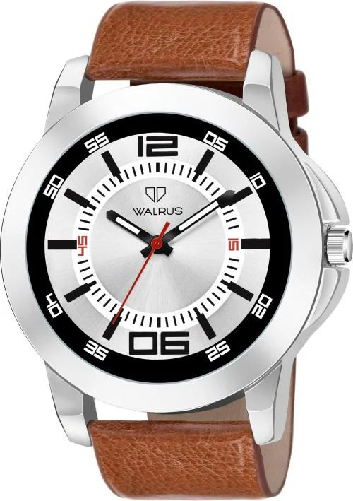 Buy Walrus Analog Silver Dial Brown Strap Watch For Men Online at Best ...