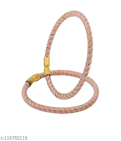 Buy MODERN MOOD Silver leather Kada Bhardwaj Retails Bracelets Online ...