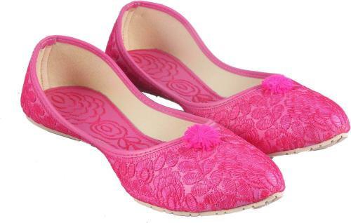 Buy Padmaja Women Ethinic Jutis Shoes (Pink) Online at Best Prices in ...