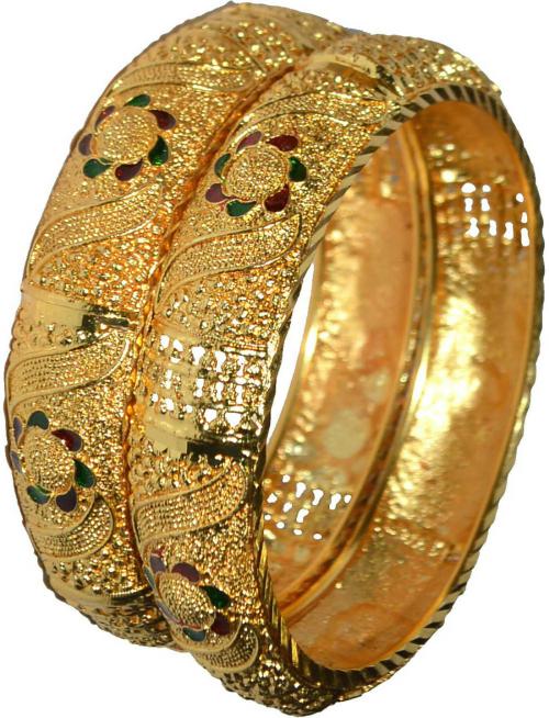 Buy Jewels Kafe Gold-Plated Alloy Ethnic Bangle Set for Women and Girls (Pack of 2) Online at ...