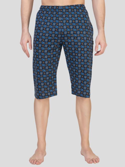 Buy Zeffit Men`s 3/4th Printed Capri Pure Cotton Fabric Capri-Sky ...