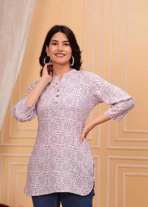 Buy JIVANSH FAB Women's Rayon Printed Casual Top Online at Best Prices ...