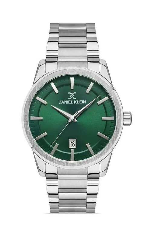 Buy DANIEL KLEIN Analog Green Dial Silver Strap Watch for Men - (DK.1.13444-4) Online at Best ...