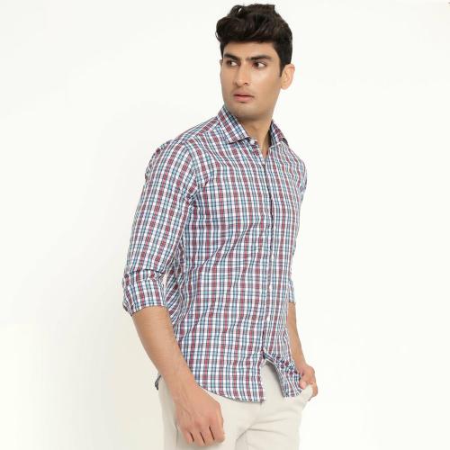 Buy Tistabene Blue and Red Checks Shirt Online at Best Prices in India ...