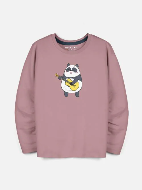 Buy HELLCAT Pink Trendy Graphic Printed Typographic Cotton Blend Crew ...