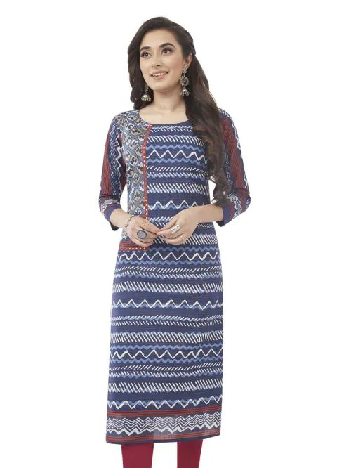 Buy Jevi Prints Women's Pure Cotton Printed Kurti Online at Best Prices ...