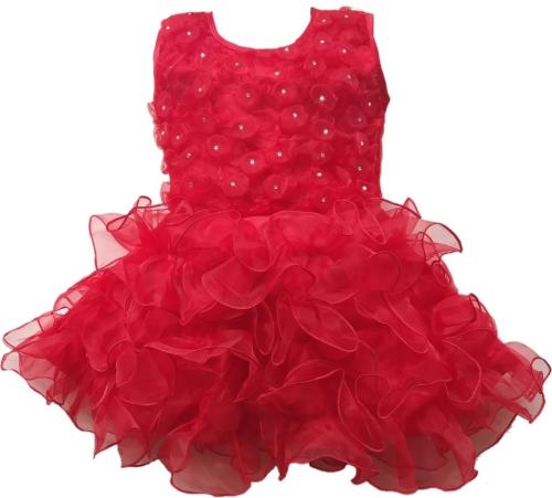 Buy Maruf Girls Red Silk Blend Gown Dress 9 - 12 M Online at Best Prices in India - JioMart.