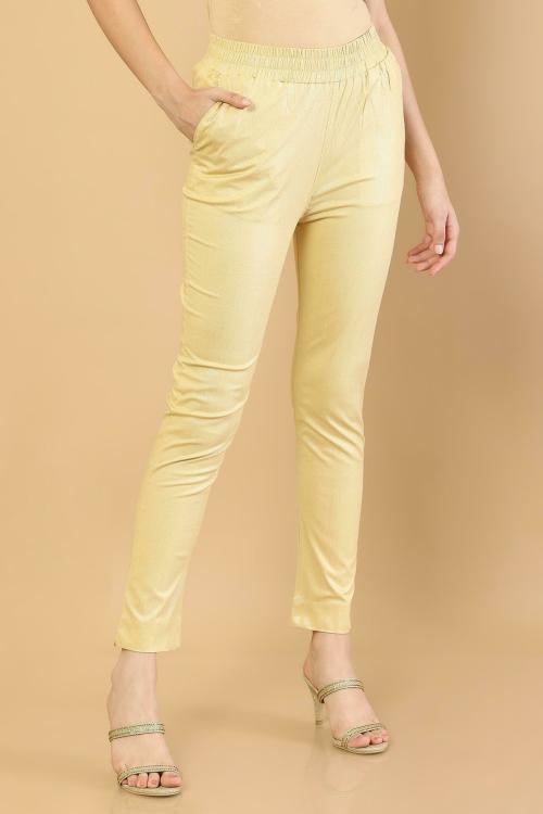 Buy SOCH Women Beige Solid Single Pants (L) Online at Best Prices in ...