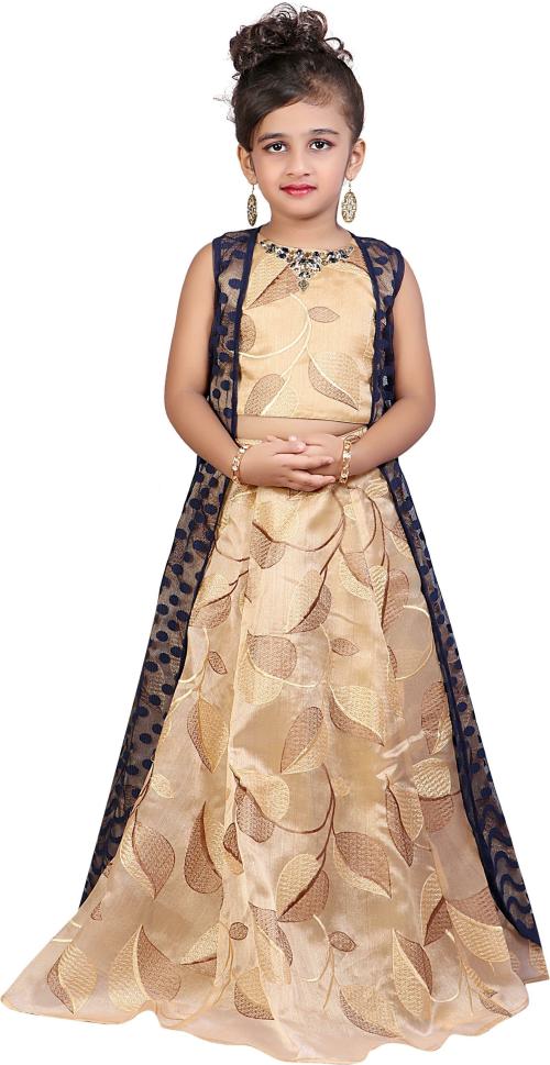 Buy Child Club Girl Beige Tissue Dress (11-12Y) Online at Best Prices ...