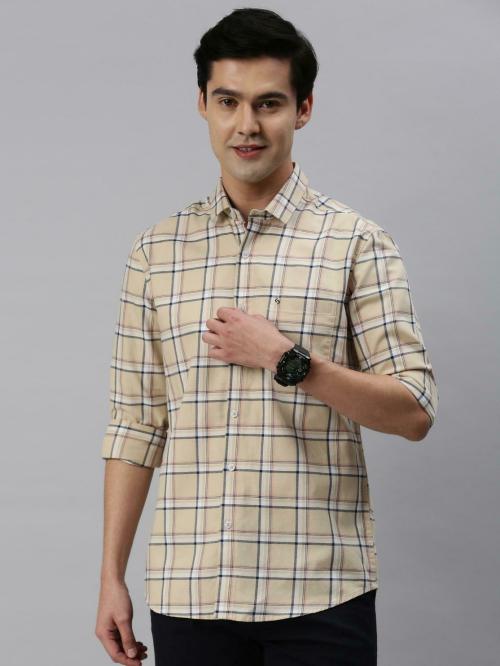 Buy Classic Polo Men Multicolor Checkered Pure Cotton Shirt Online at ...