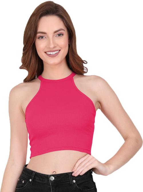 Buy THE BLAZZE Women Solid Tops_Pink_XXL Online at Best Prices in India ...