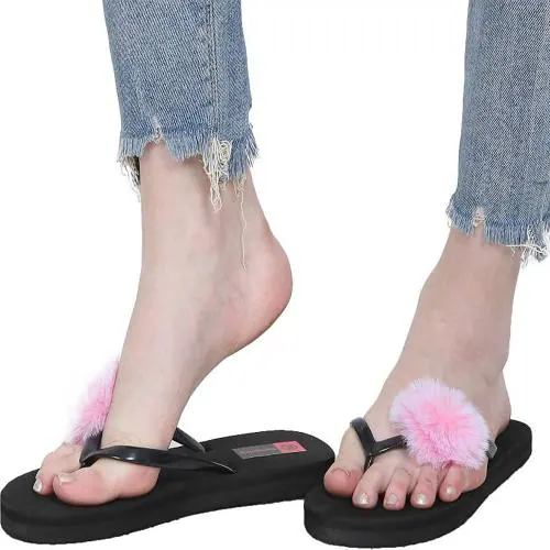 Buy Footspring Girls Flip Flop Slippers (Black) Online at Best Prices ...