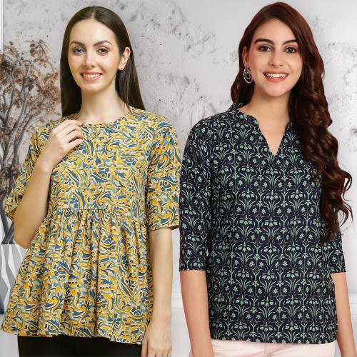 Buy Poshyaa Premium Trendy Tops & Tunics For Women - Pack of 2 Online ...