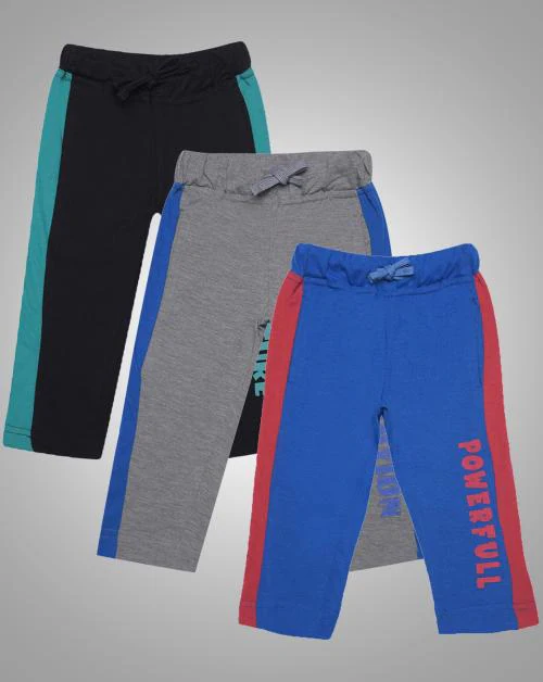 Buy Dollar Champion Kids Cotton Regular Fit Assorted Pack of 3 Capri ...