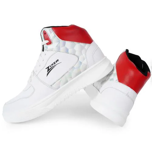 Buy Zixer GYUKI Mid-top Color Block Street High Ankle Casual Shoes For ...