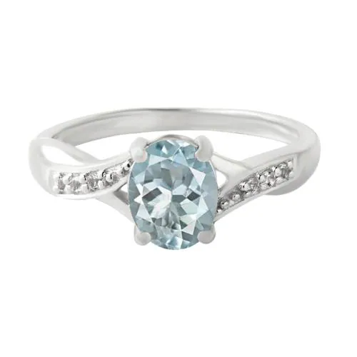 Buy ANAKHA 925 Sterling Silver Aquamarine Ring Online at Best Prices in ...