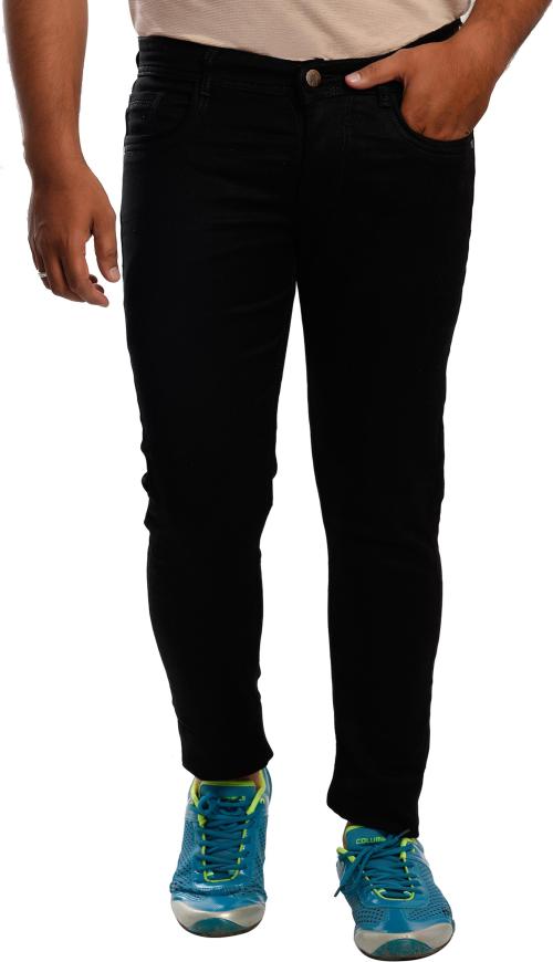 Buy Coper Buck Men Black Solid Pure Cotton Regular Jeans (36) Online at ...