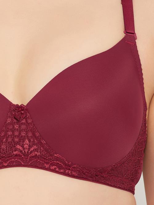 Buy Clovia Padded Non-Wired Full Cup Multiway T-shirt Bra in Maroon Online at Best Prices in ...