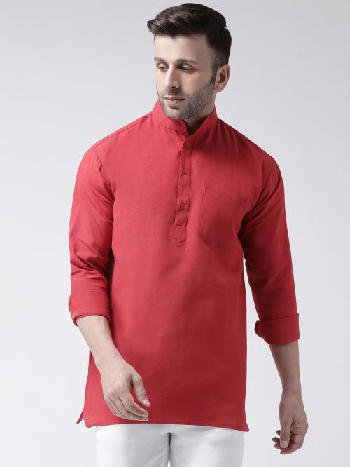 Buy KLOSET BY RIAG MEN'S CASUAL FULL SLEEVES CHINESE NECK KURTA Online at Best Prices in India ...