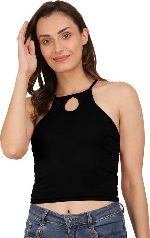 Buy AD2CART_Women Lycra Blend Black Crop Top_L Online at Best Prices in India - JioMart.