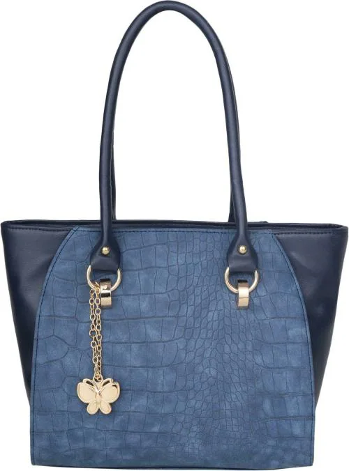 Buy Butterflies Blue Synthetic Leather Zip Handbag Online at Best ...