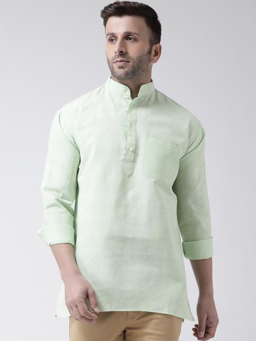 Buy KLOSET BY RIAG MEN'S CASUAL FULL SLEEVES CHINESE NECK KURTA Online at Best Prices in India ...