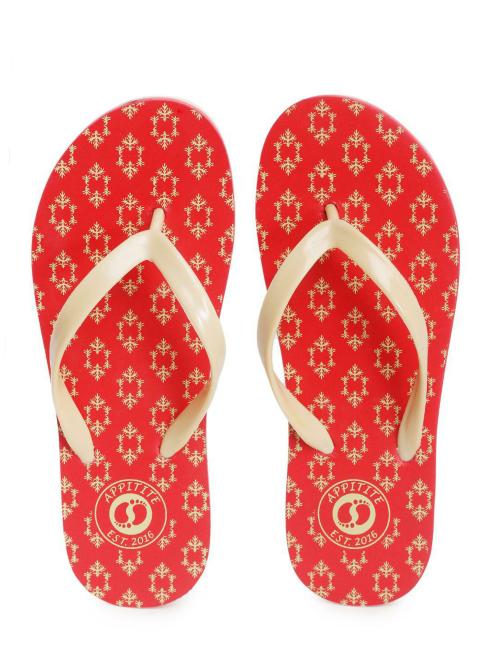 Buy Appitite Red Flip Flop or Slipper for women Online at Best Prices ...