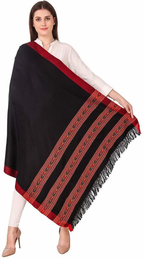 Buy ARUNA KULLU HANDLOOM PURE WOOL KULLU HANDLOOM STOLE WITH EMBROIDERY ...