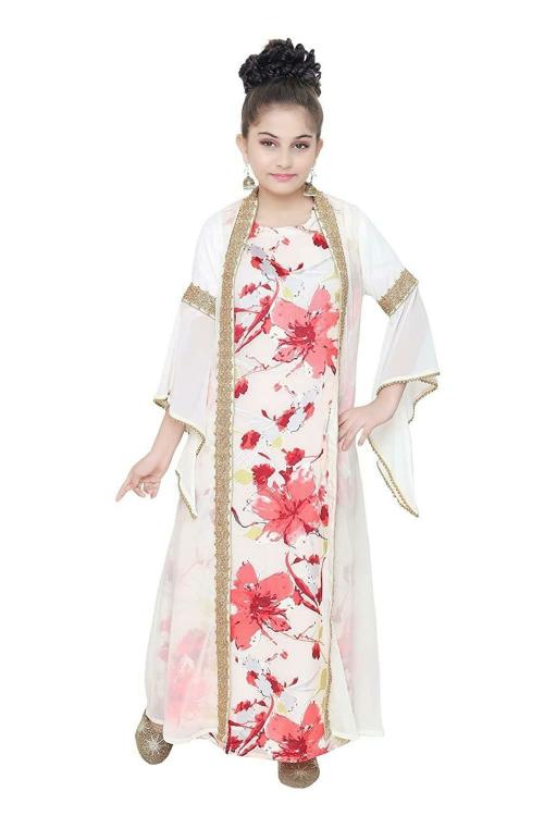 Buy Maxim Creation Girls Multicolor Hand Embroidered Polyester Cardigan ...