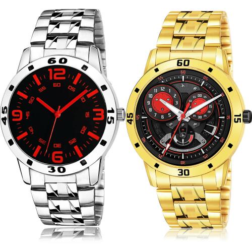 Buy TIMENTER Treading Fancy Chain Watch And Gold Chain Silver And Gold ...