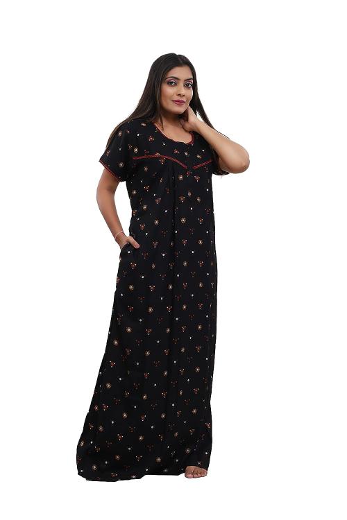 Buy NIGHTFAB Store Women Black Nighty Online at Best Prices in India ...