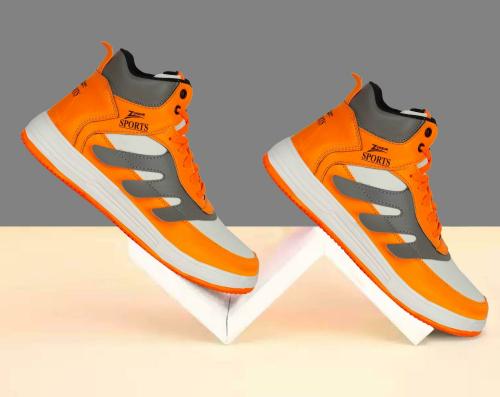 Buy Zixer Mid Top Ankle Retro Air Sneakers Hip Hop Long Casual Dance ...