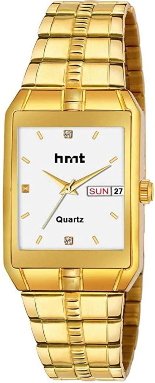 Buy hrnt Analog White Dial Gold Strap Watch for Men (HMTG-W9063) Online ...