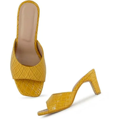 Buy Walkfree Textured Open Toe Block Heels Online at Best Prices in ...