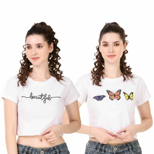 Buy Vanghee crop tops for women | Summer Top | Half Sleeve Crop Top ...