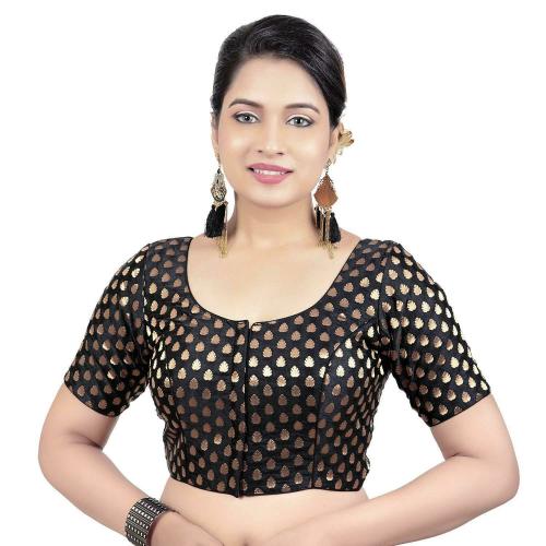 Buy Areum Women Black Solid Tussar Silk Blouse (42) Online at Best Prices in India - JioMart.