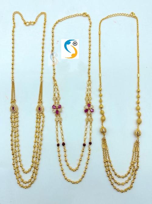 Buy shrinathji imitation Gold plated ad ruby stone set of 3pcs layer ...