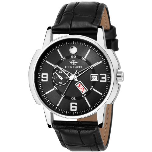 Buy EDDY HAGER EH-114-BK Day and Date Analog Watch - For Men Online at ...