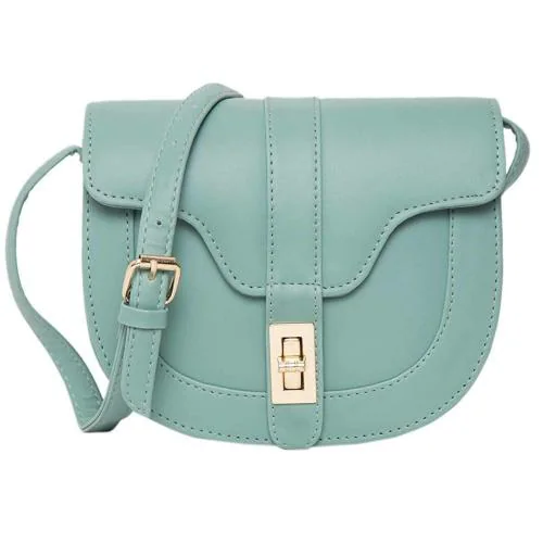Buy ADISA SL5065 Green PU Round Sling Bag for Women Online at Best ...