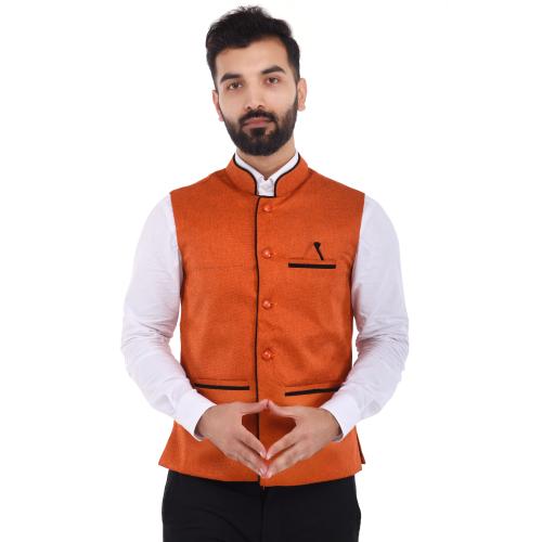 Buy BizzEie Men's Orange jute jackets Online at Best Prices in India ...