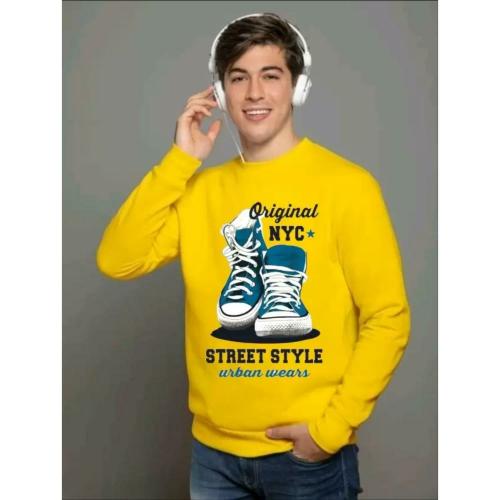 Buy Madilyn Men Full Sleeve Printed Sweatshirt Mustard Street Style ...