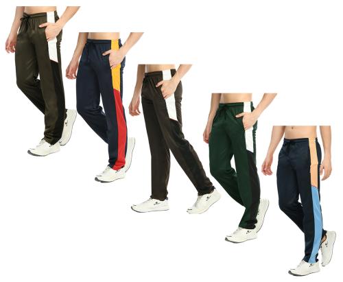 Buy KAYU Mens Solid Regular Fit Lower Track Pants (Pack of 5 ...