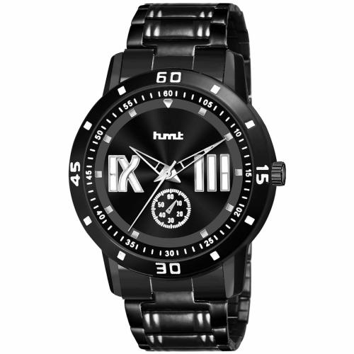 Buy Denzer Hills Mens Big Face Stainless Steel Analog Quartz Watches ...