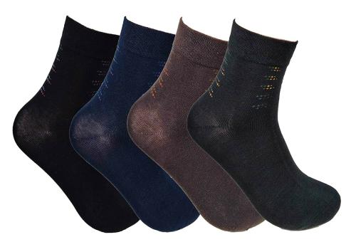 Buy Warmzone Men Multicolour Cotton, Spandex, Elastic Pack Of 4 Socks ...